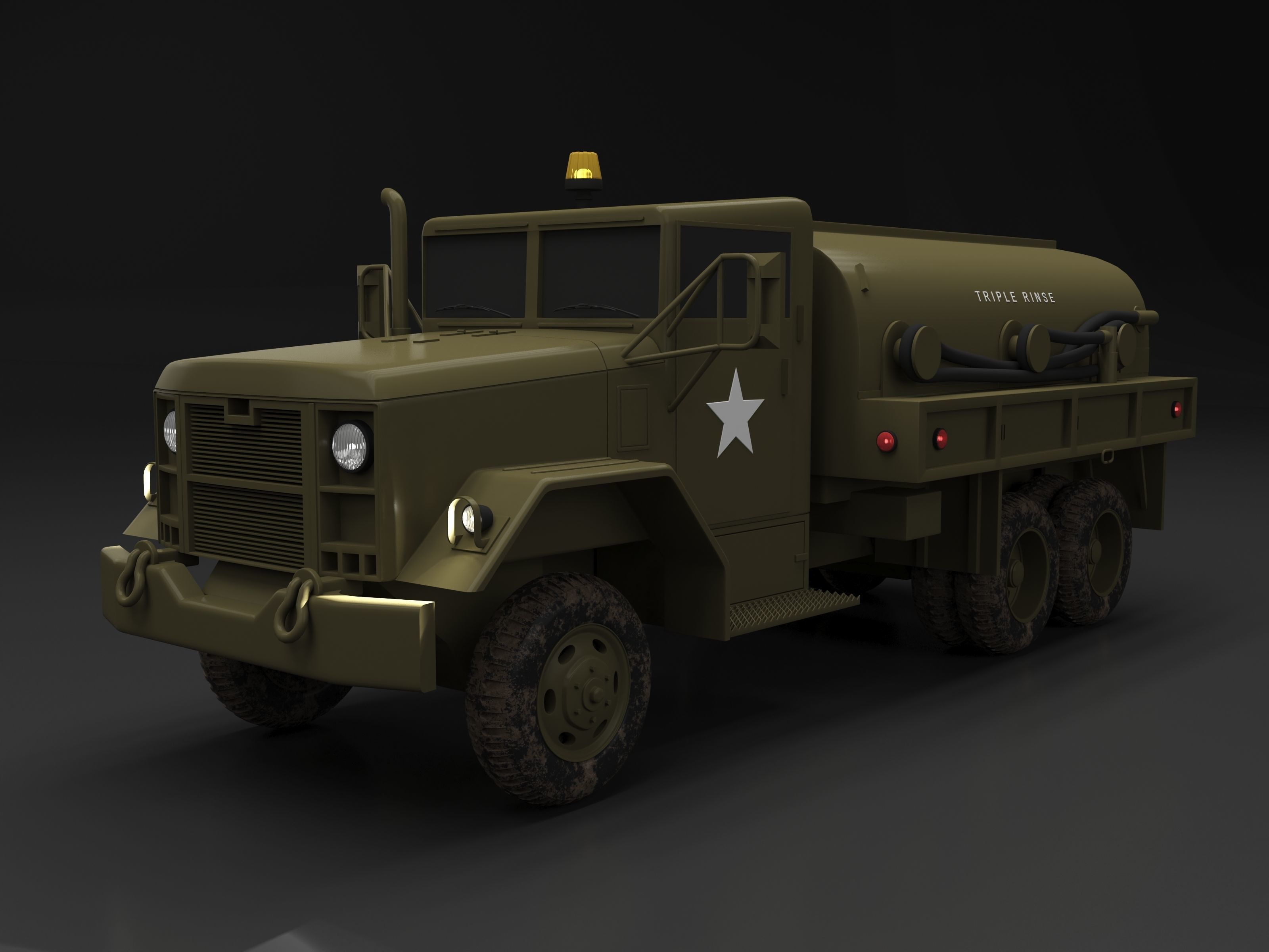 M49A2C Fuel Servicing Truck - M49 Fuel Truck 3D model | CGTrader