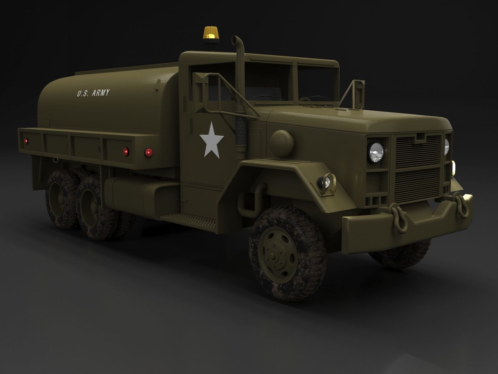 M49A2C Fuel Servicing Truck - M49 Fuel Truck 3D model | CGTrader