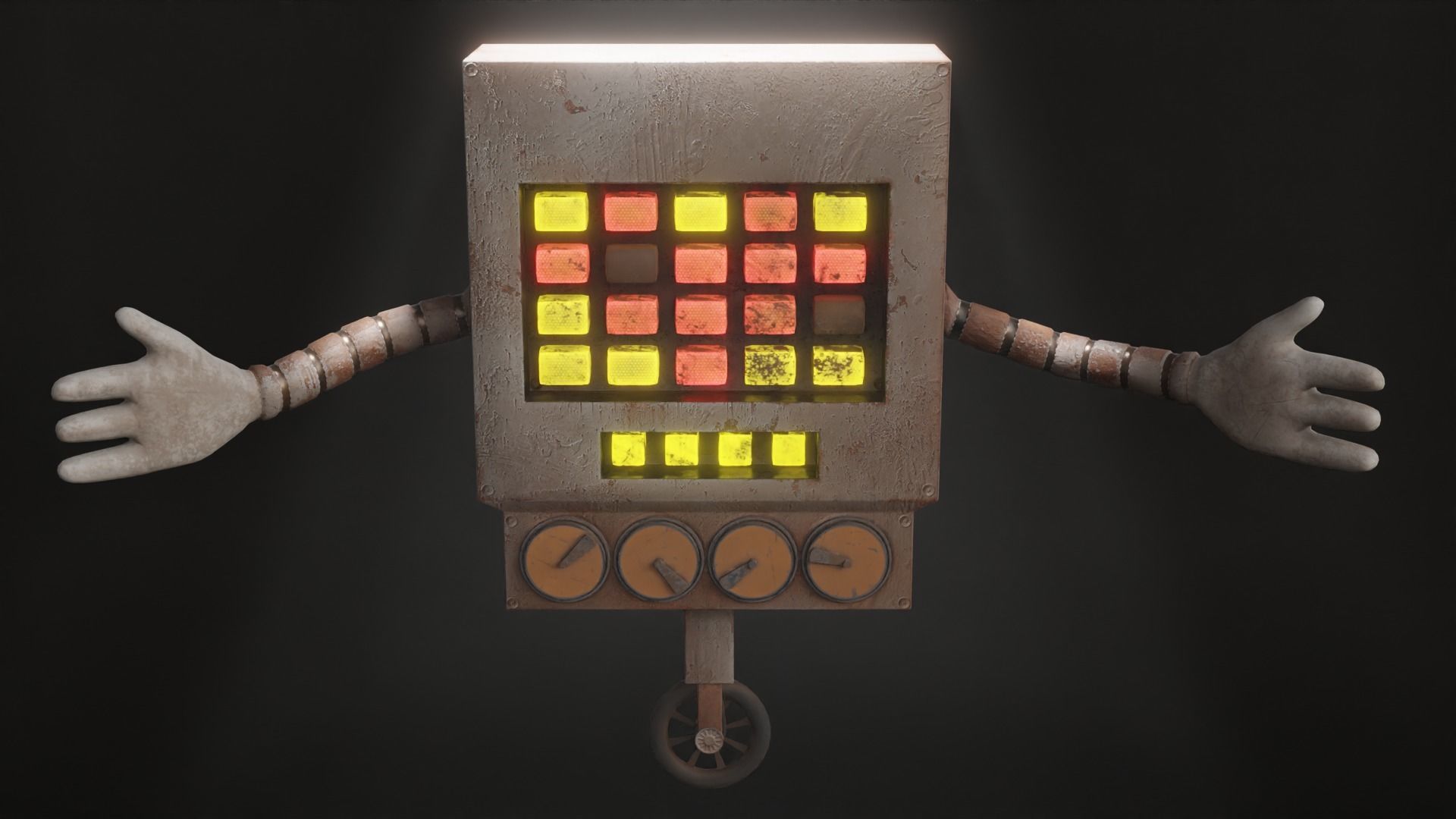 3D model Mettaton Worn and Rusted Rigged VR / AR / low-poly | CGTrader
