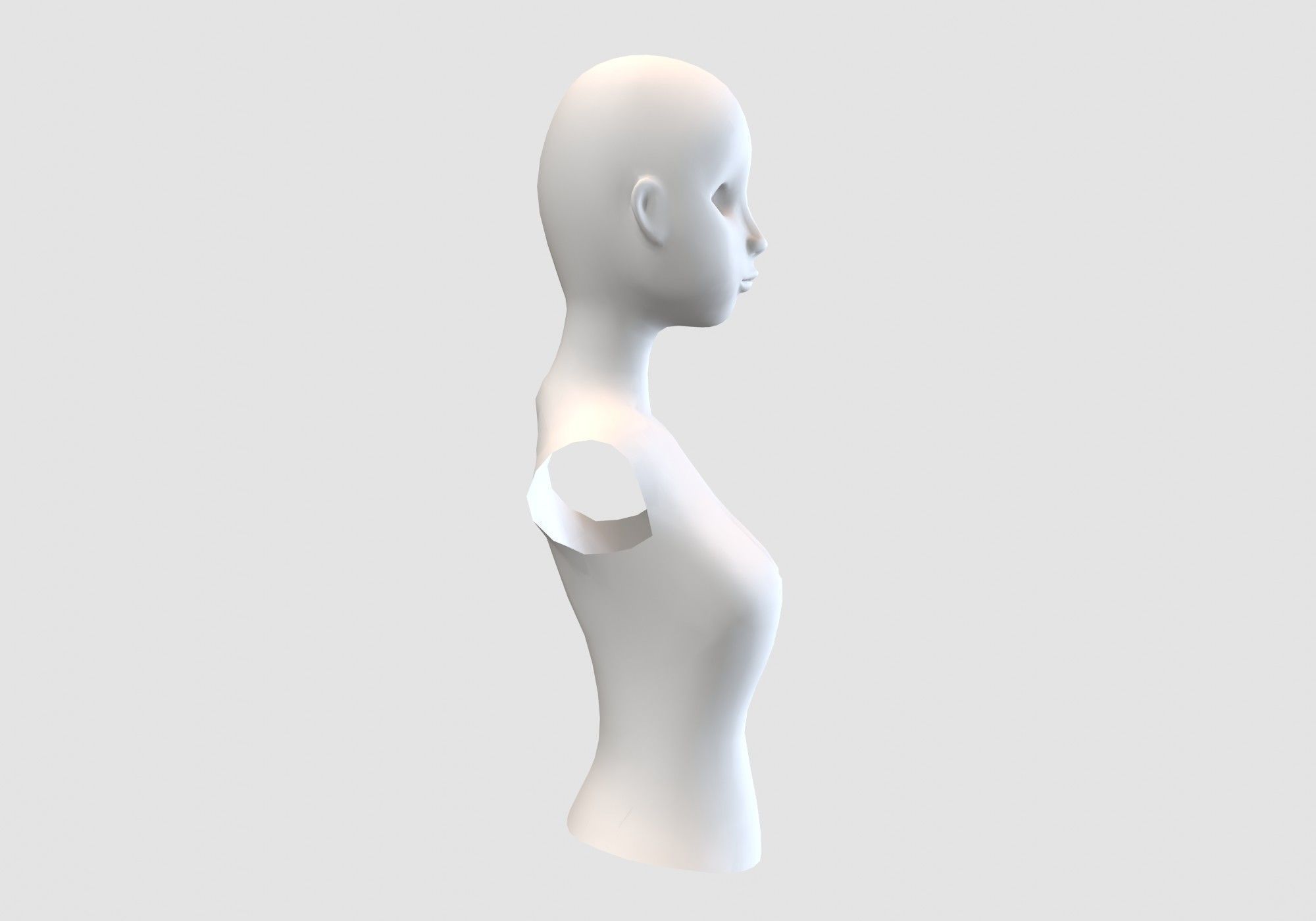 cartoon female torso 3D model | CGTrader