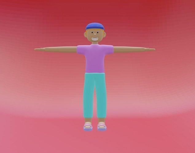 Man cartoon character free 3d model free 3D model | CGTrader