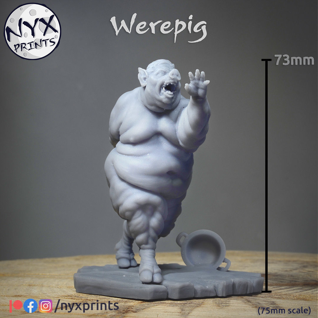 Werepig 3D Printable Sculpture for Printing and Painting 3D model 3D ...