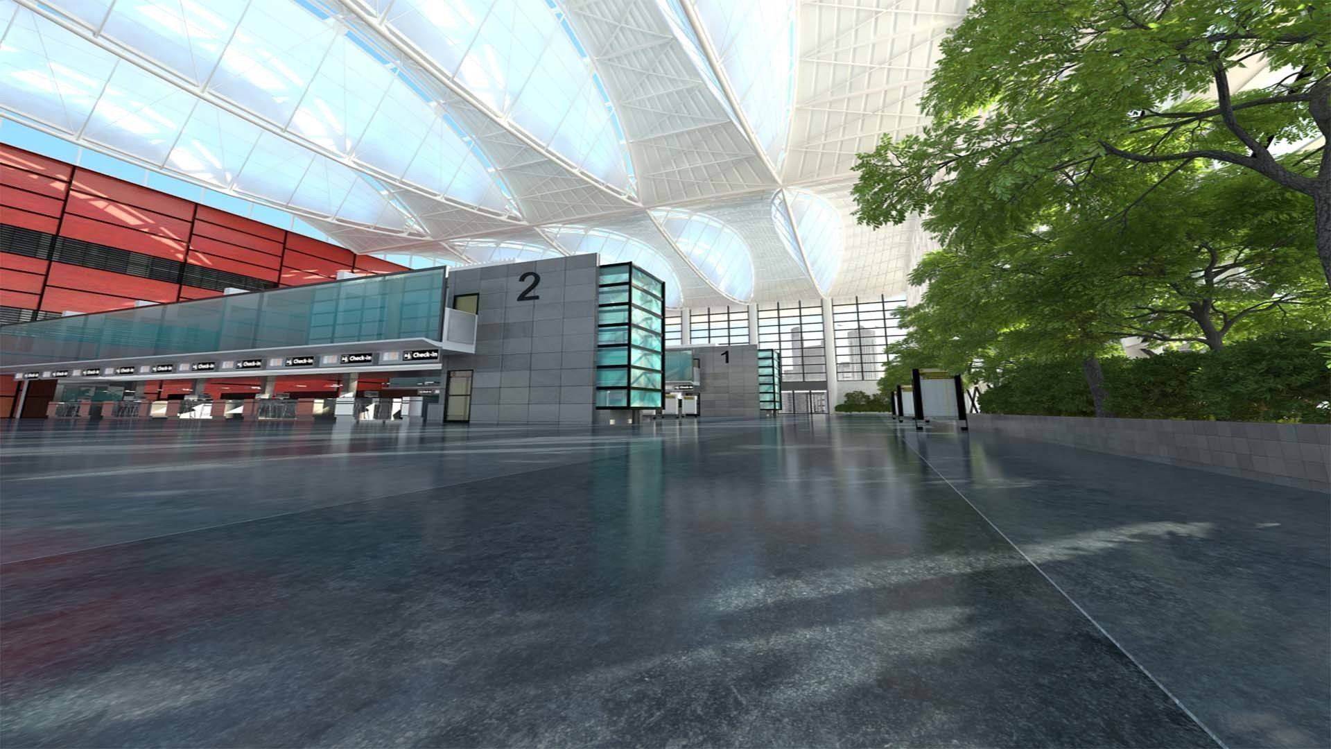 3D model Hall 3D Architectural Interior Design VR / AR / low-poly ...