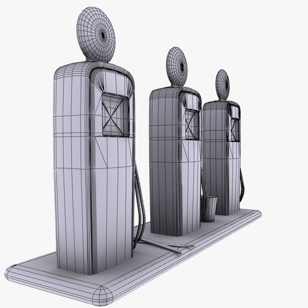 Gas Pump Shell 3d model 3D model | CGTrader