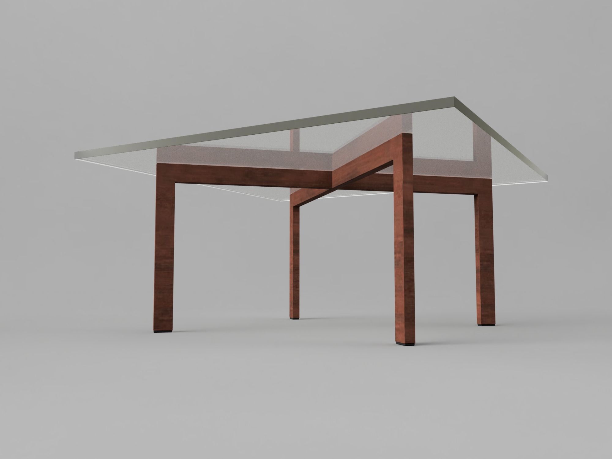 Barcelona Table parametric and mesh 3D model 3D model 3D printable ...