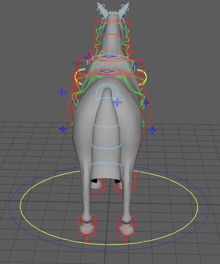 Horse rig 3D model animated rigged | CGTrader