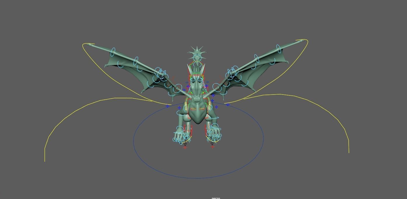 Dragon rig 3D model rigged | CGTrader