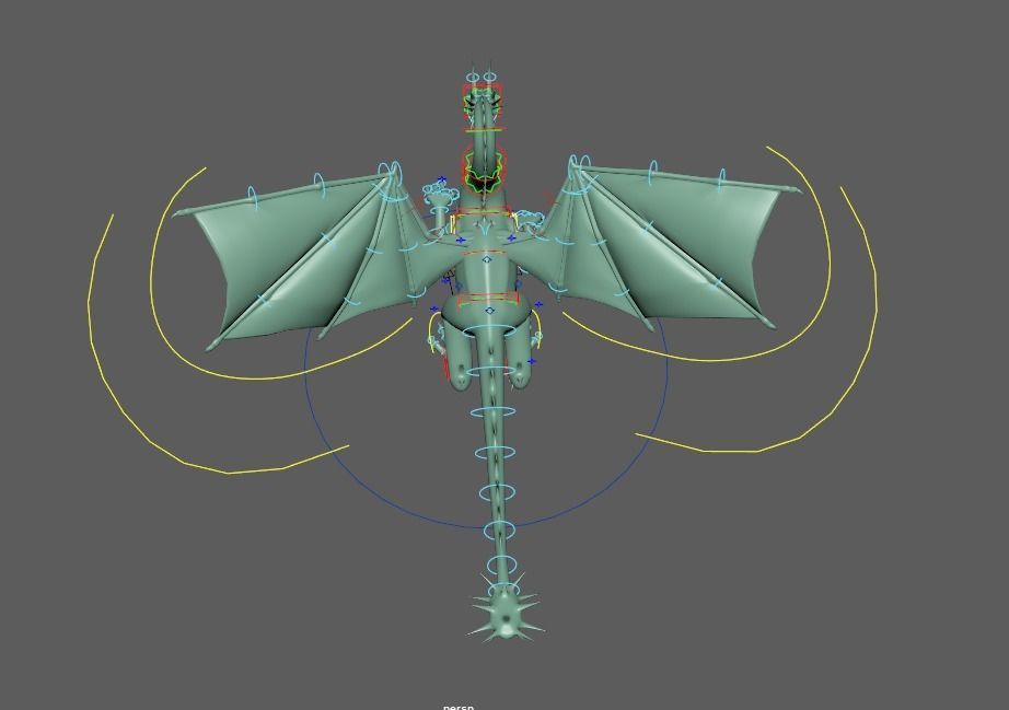 Dragon rig 3D model rigged | CGTrader