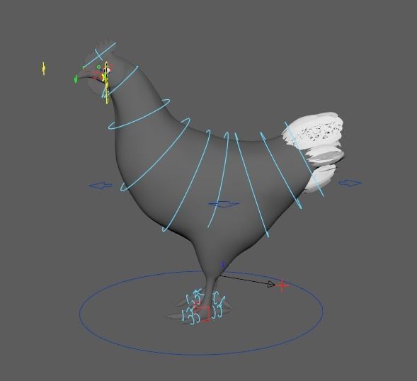 Chicken rig 3D model animated rigged | CGTrader
