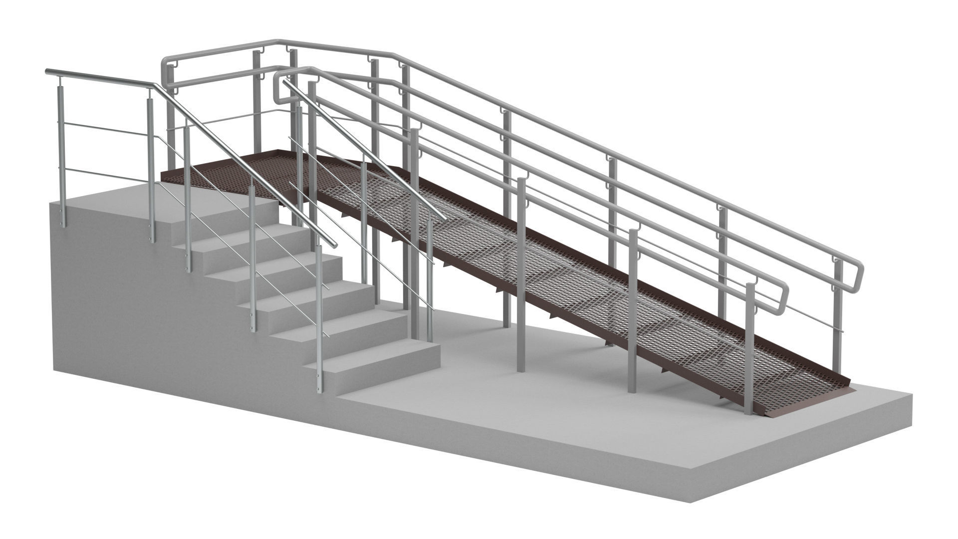 ramp and stairs 3D model | CGTrader