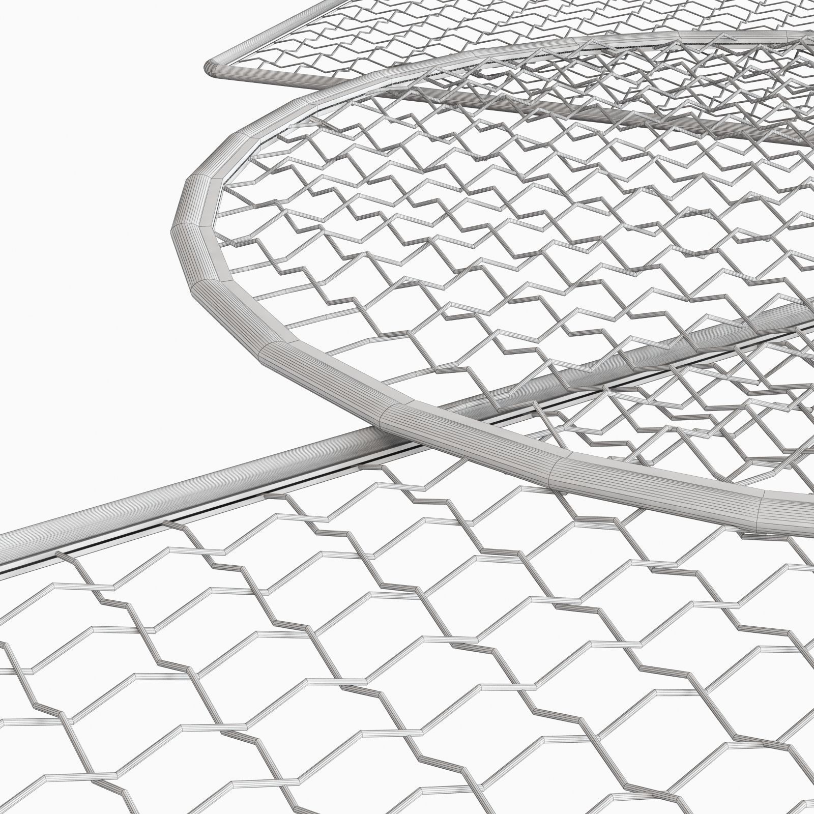 Steel grill wire grid 3D model | CGTrader