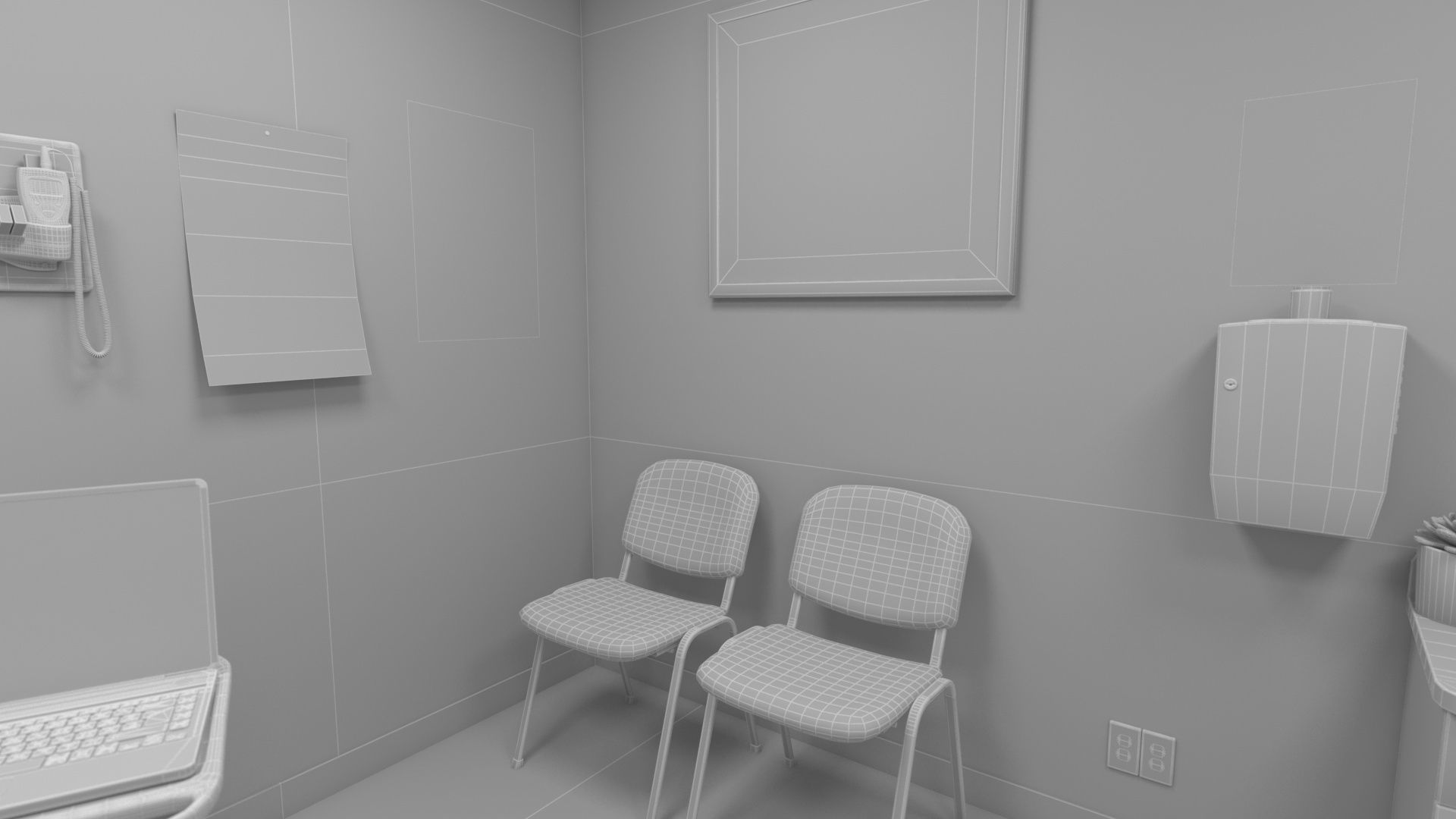 Clinic Exam Room 3D model | CGTrader