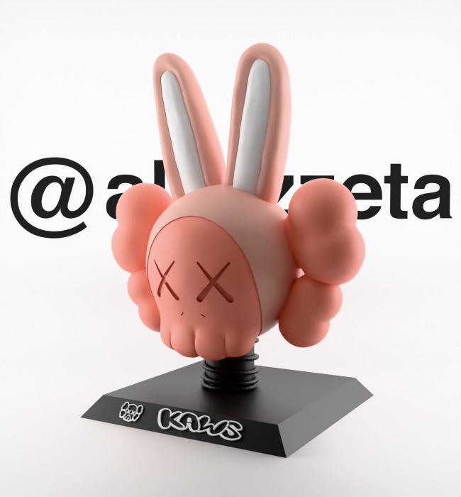 3D model Kaws Bust Accomplice Rabbit Bunny for Print VR / AR / low-poly ...
