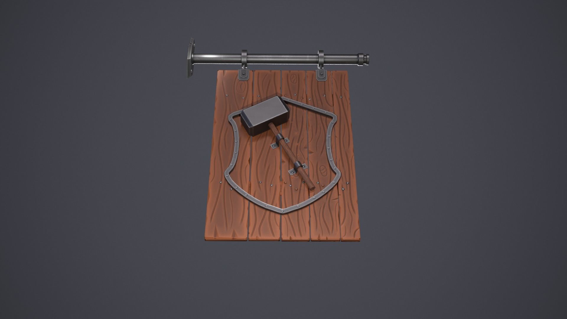 3D model Blacksmith signboard VR / AR / low-poly | CGTrader