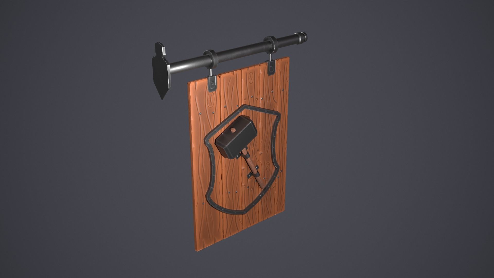 3D model Blacksmith signboard VR / AR / low-poly | CGTrader