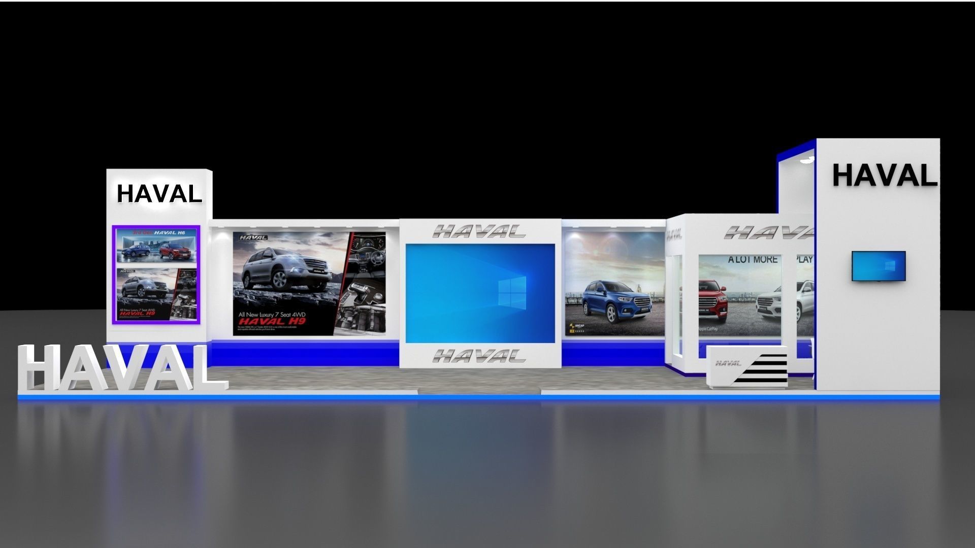3d Car Exhibiton stall 3D model | CGTrader