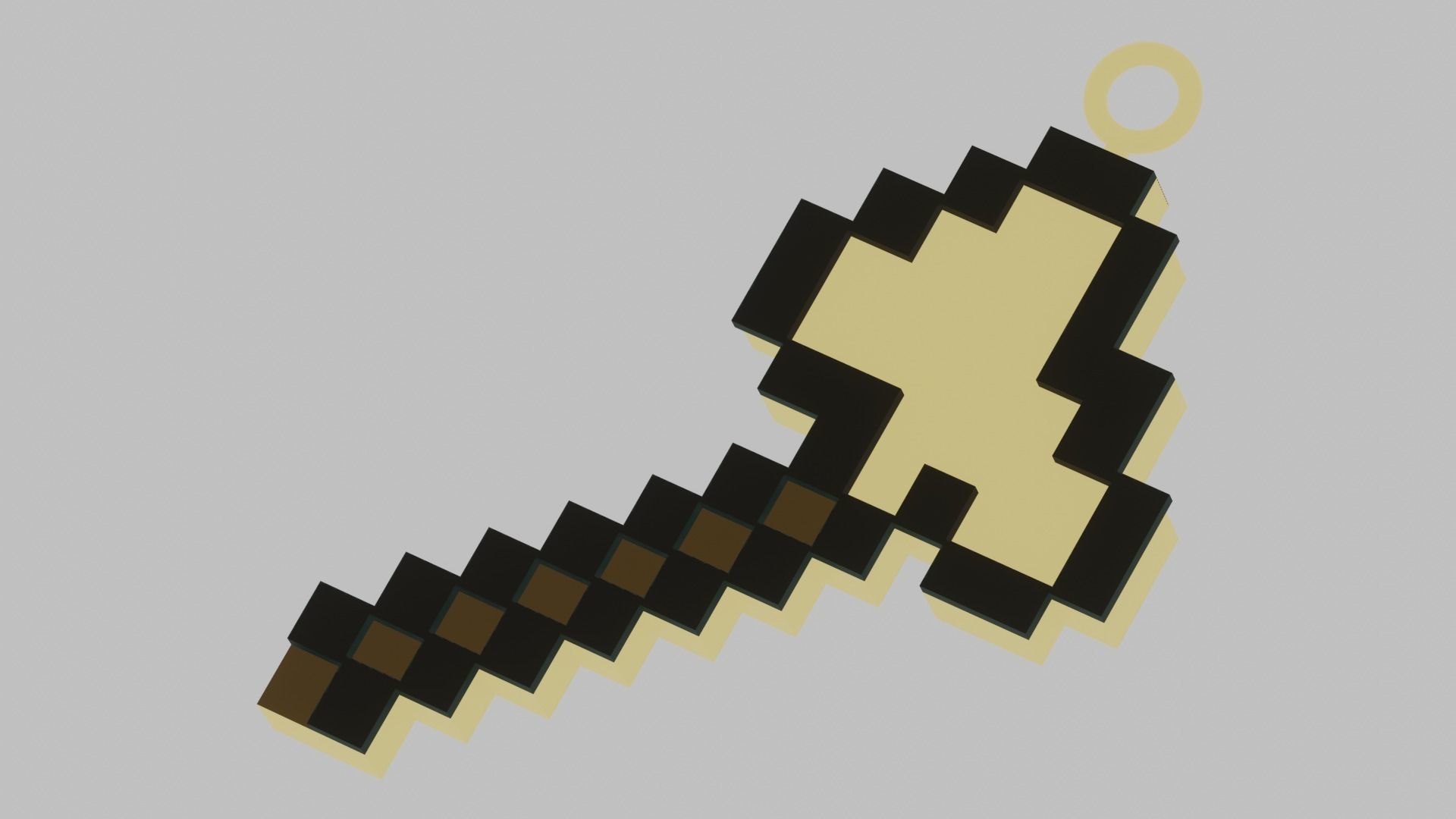 A minecraft axe for your keychain 3D model 3D printable | CGTrader