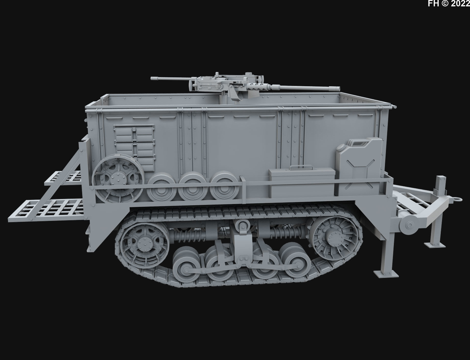Military Carriage-clay version-1 3D model | CGTrader