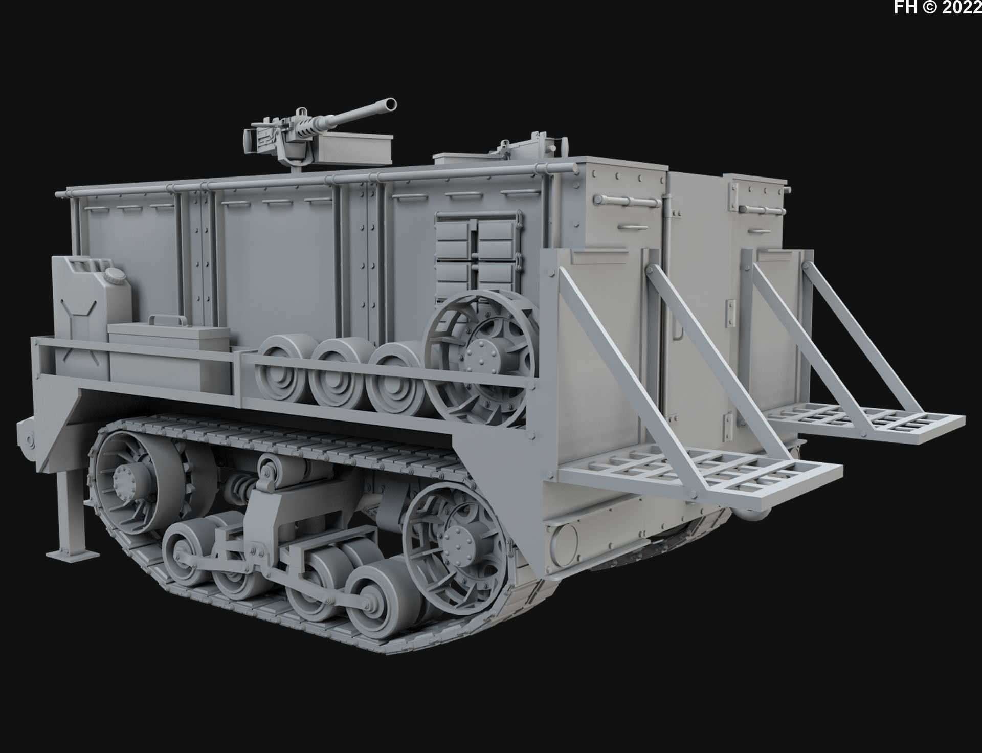 Military Carriage-clay version-1 3D model | CGTrader