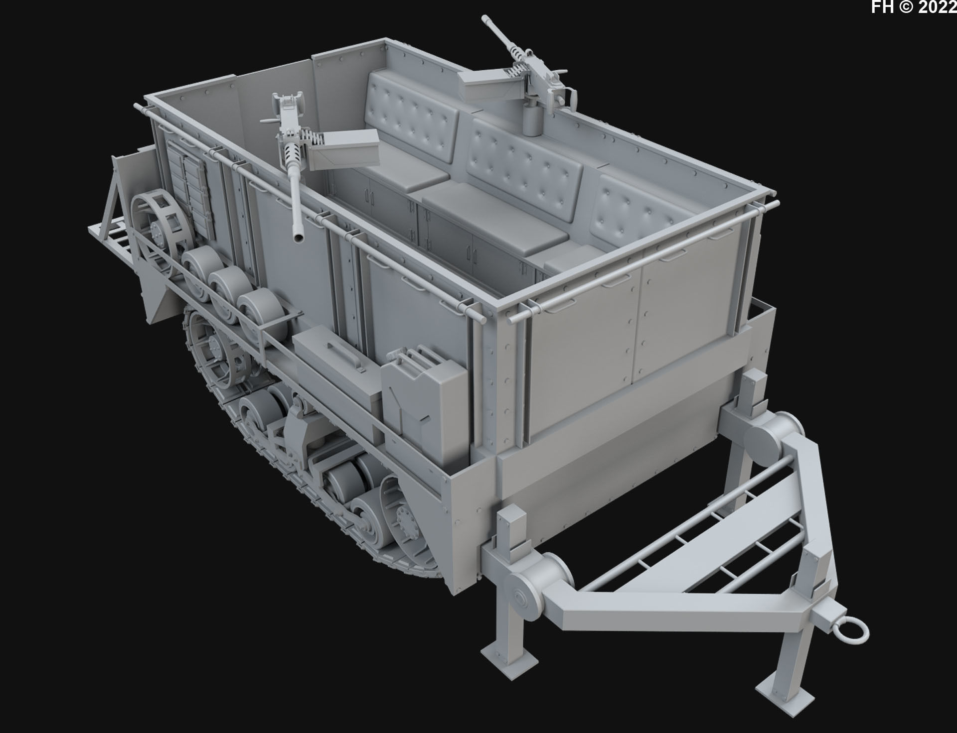 Military Carriage-clay version-1 3D model | CGTrader