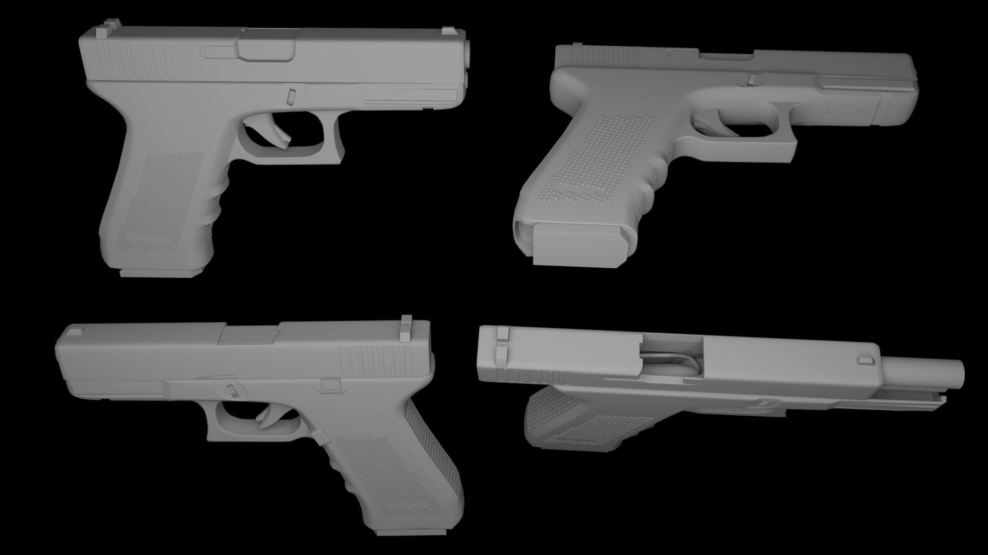 MILITARY Free Glock Pistol free 3D model | CGTrader