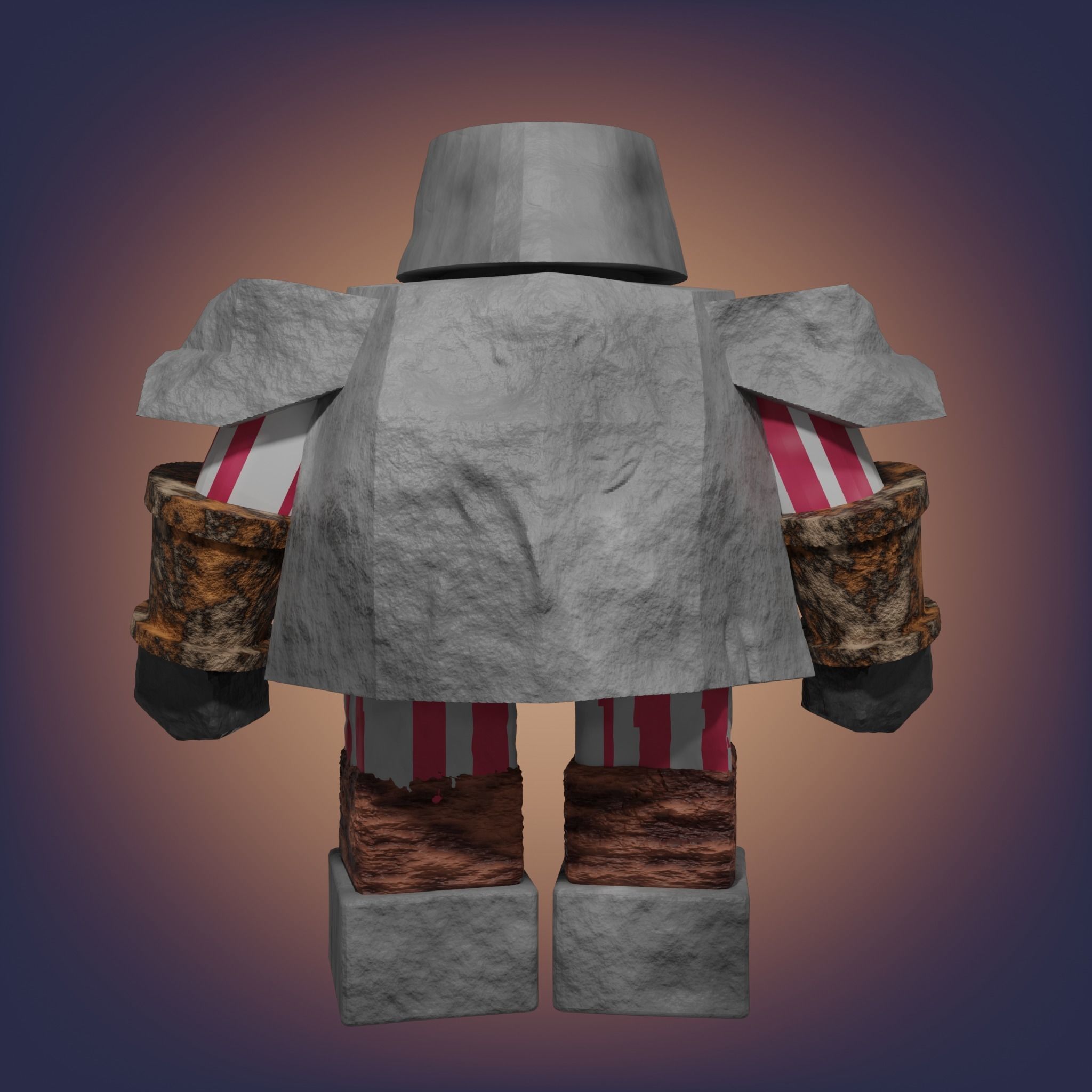 Knight with stone armor hight-poly 3D model | CGTrader