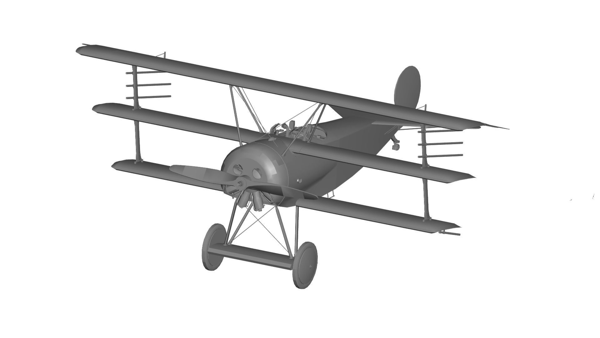 Fokker DR1 3D model | CGTrader