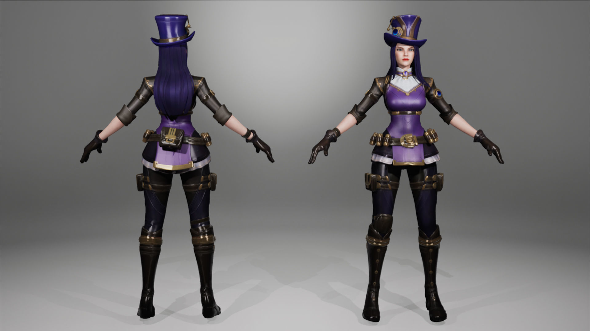 3D model Caitlyn league of legends arcane VR / AR / low-poly | CGTrader