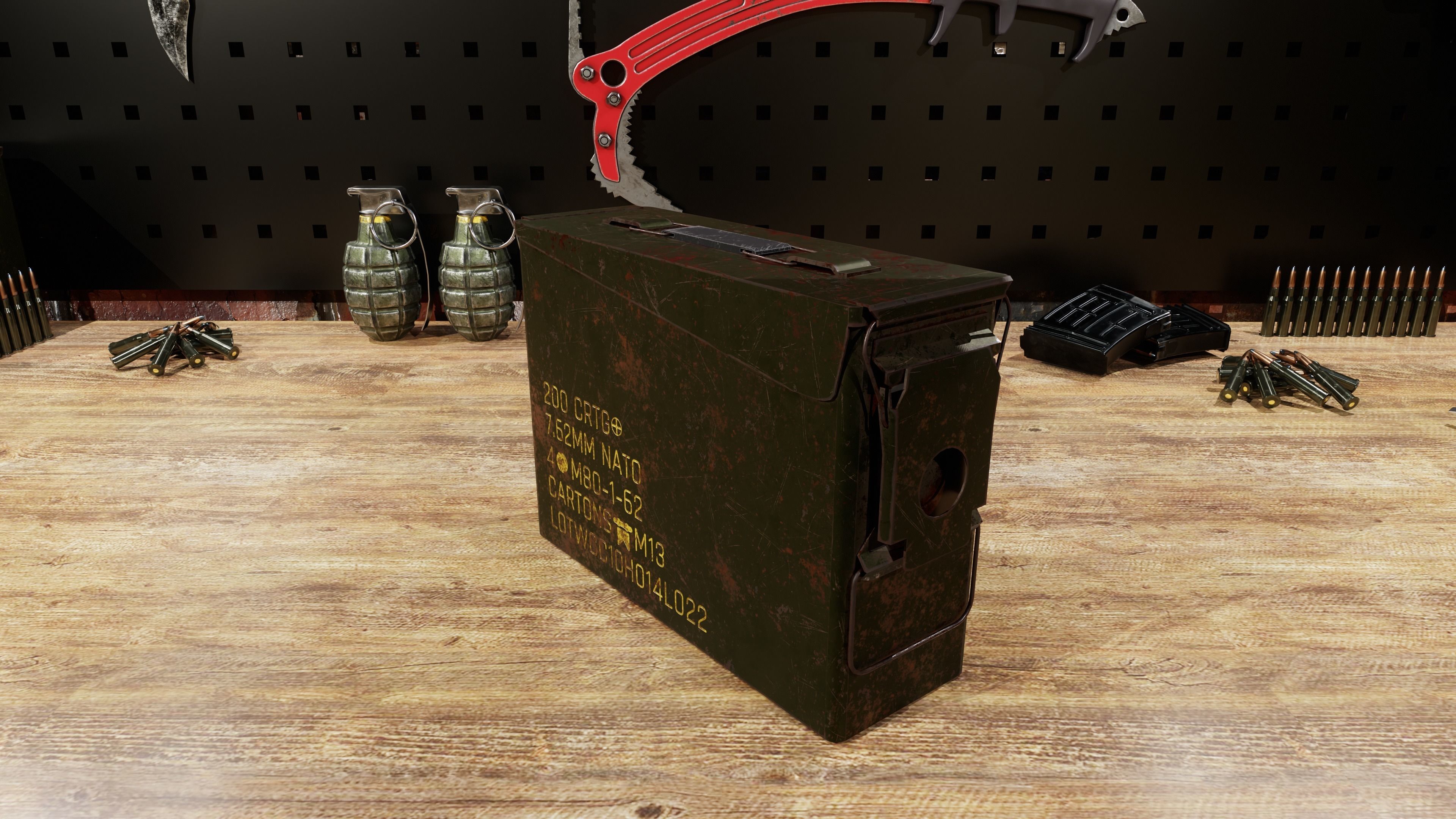 Ammo crate box 2 texture packs free VR / AR / low-poly 3D model | CGTrader