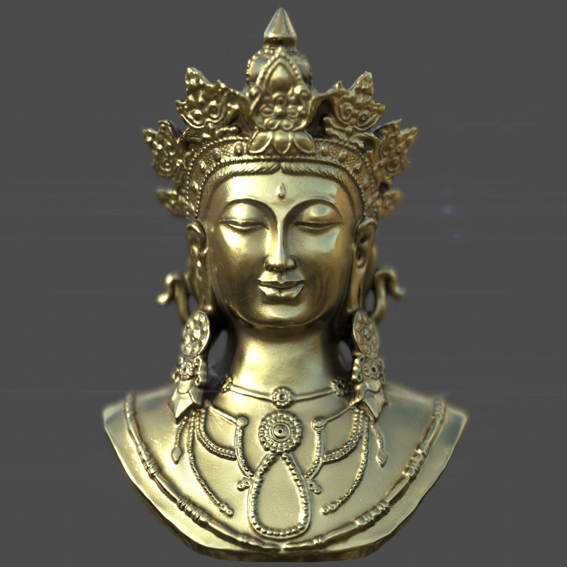 3D model Goddess Tara Bust VR / AR / low-poly | CGTrader