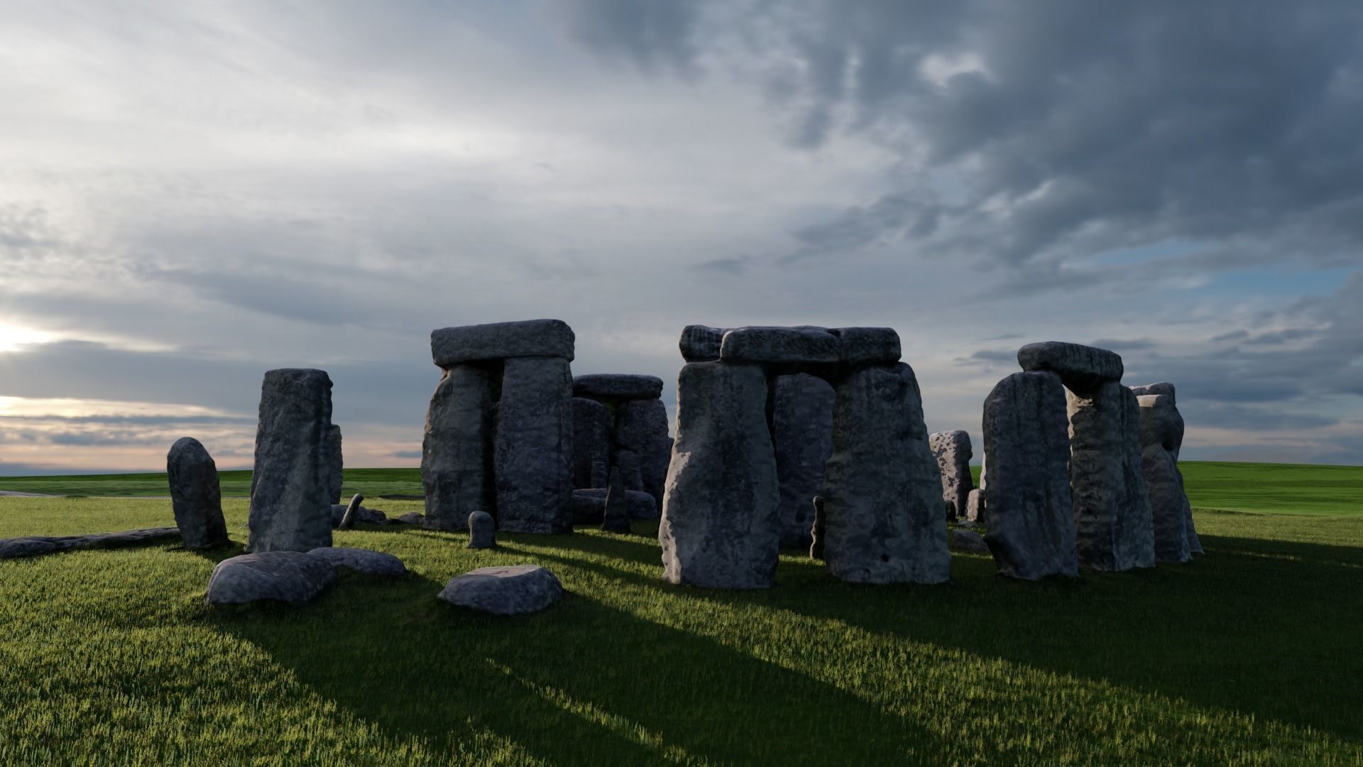 3D model Stonehenge Monument Landscape and 3D Printable Model VR / AR ...