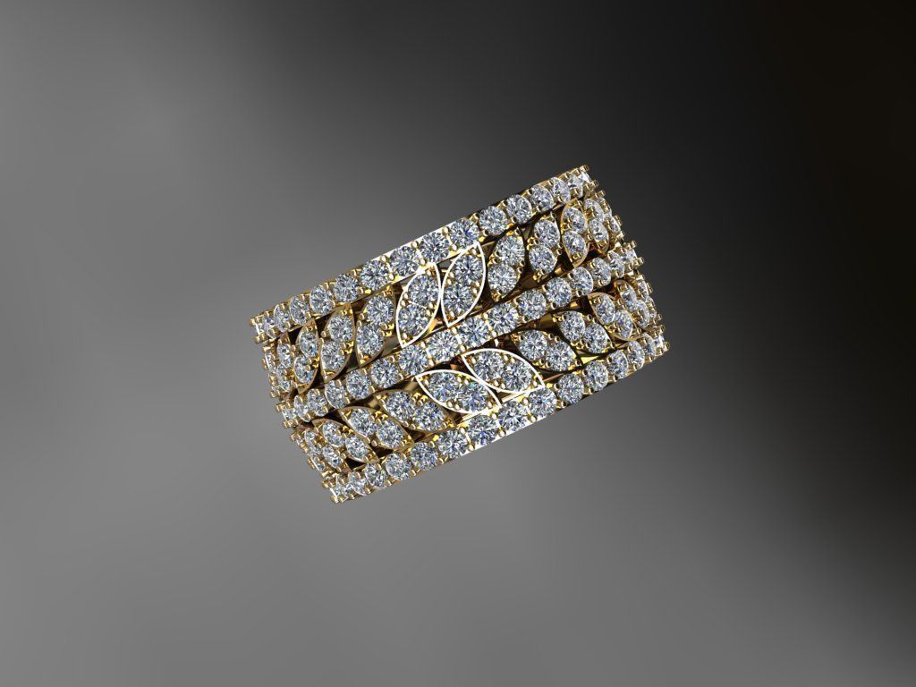 diamond ring new design cad file 3D model | CGTrader