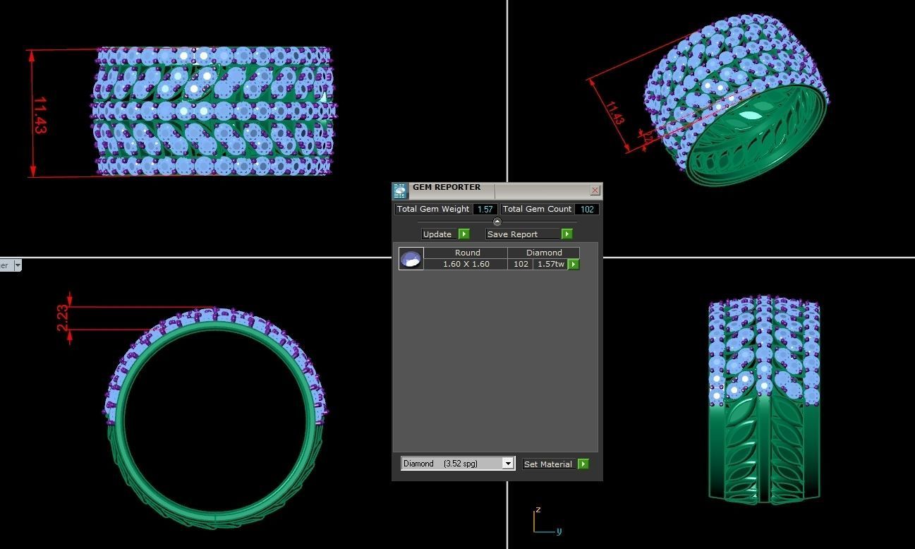 diamond ring new design cad file 3D model | CGTrader