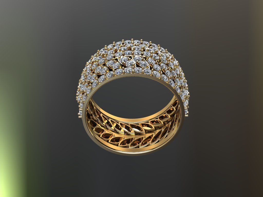diamond ring new design cad file 3D model | CGTrader