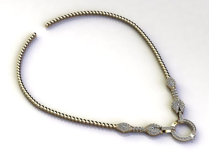 lotus necklace jewelry new cad design 3D model | CGTrader