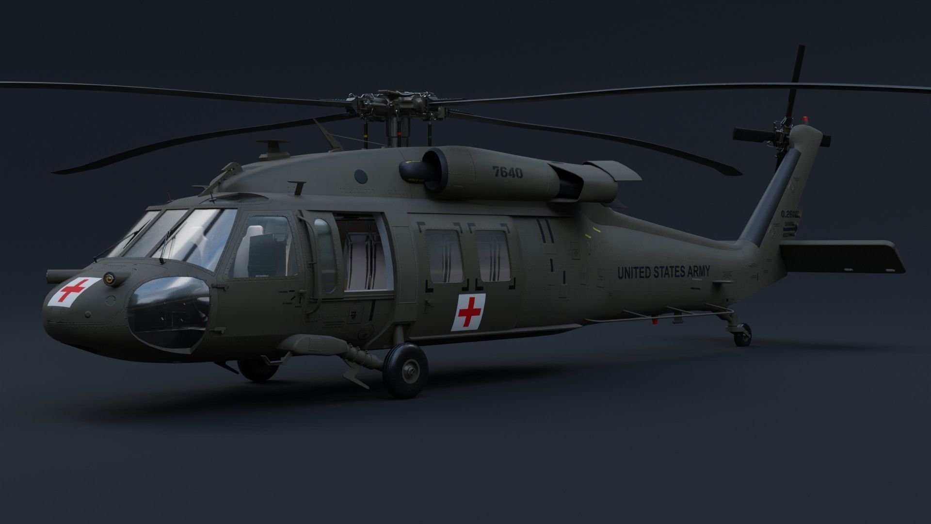 Sikorsky UH-60 Black Hawk plus 7 Skins 3D model | CGTrader