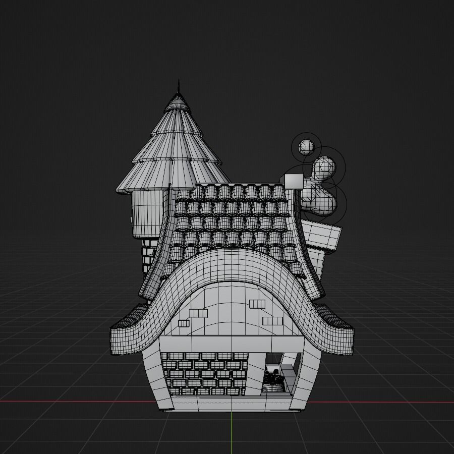Cartoon Cute Witch or Wizard House Tower 3D model | CGTrader