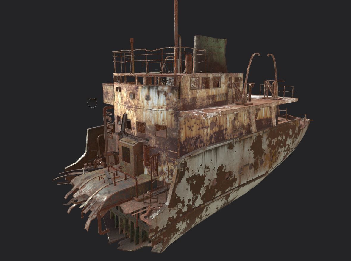 Half Ship Wreck 3D model | CGTrader