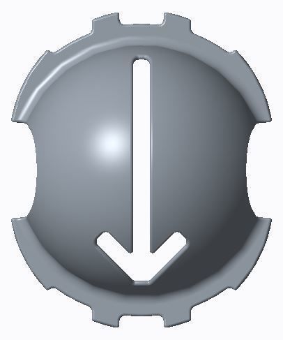 Golf Ball Marking Alignment Tool Arrow Design 3D model 3D printable ...