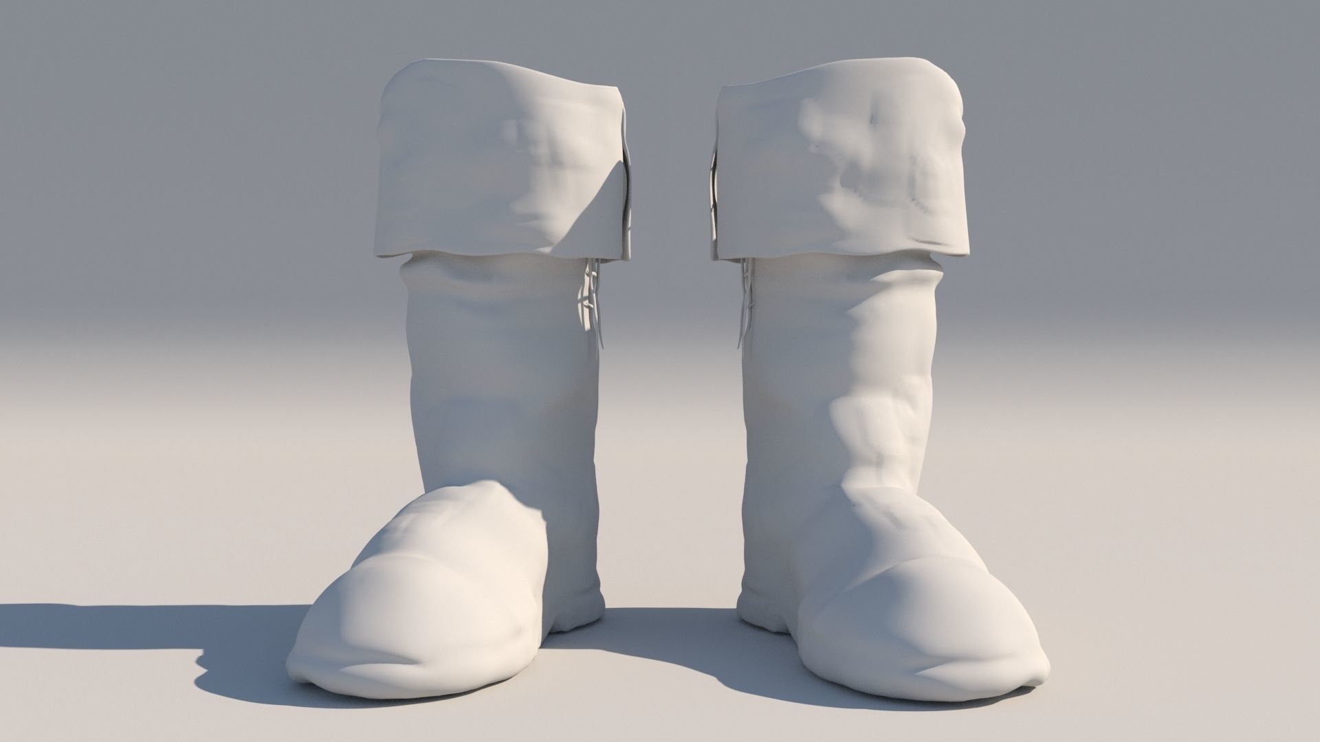 Old Leather Boots 2 3D model | CGTrader