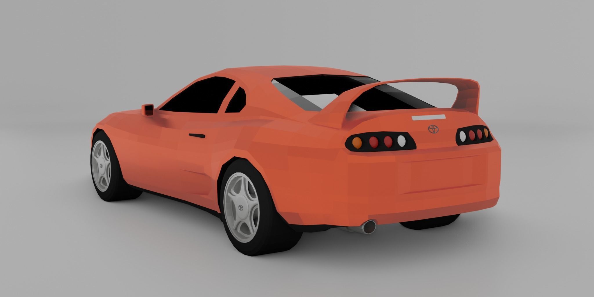 Toyota Supra mk4 low poly free VR / AR / low-poly 3D model | CGTrader
