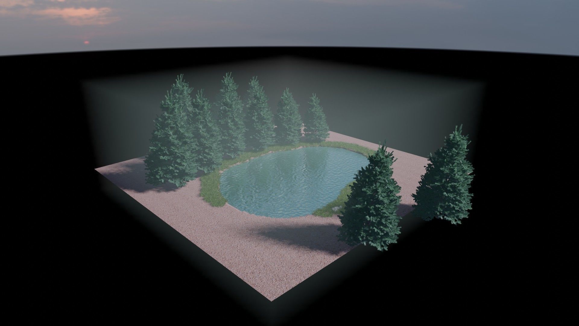 Lake View Scene 3D model | CGTrader