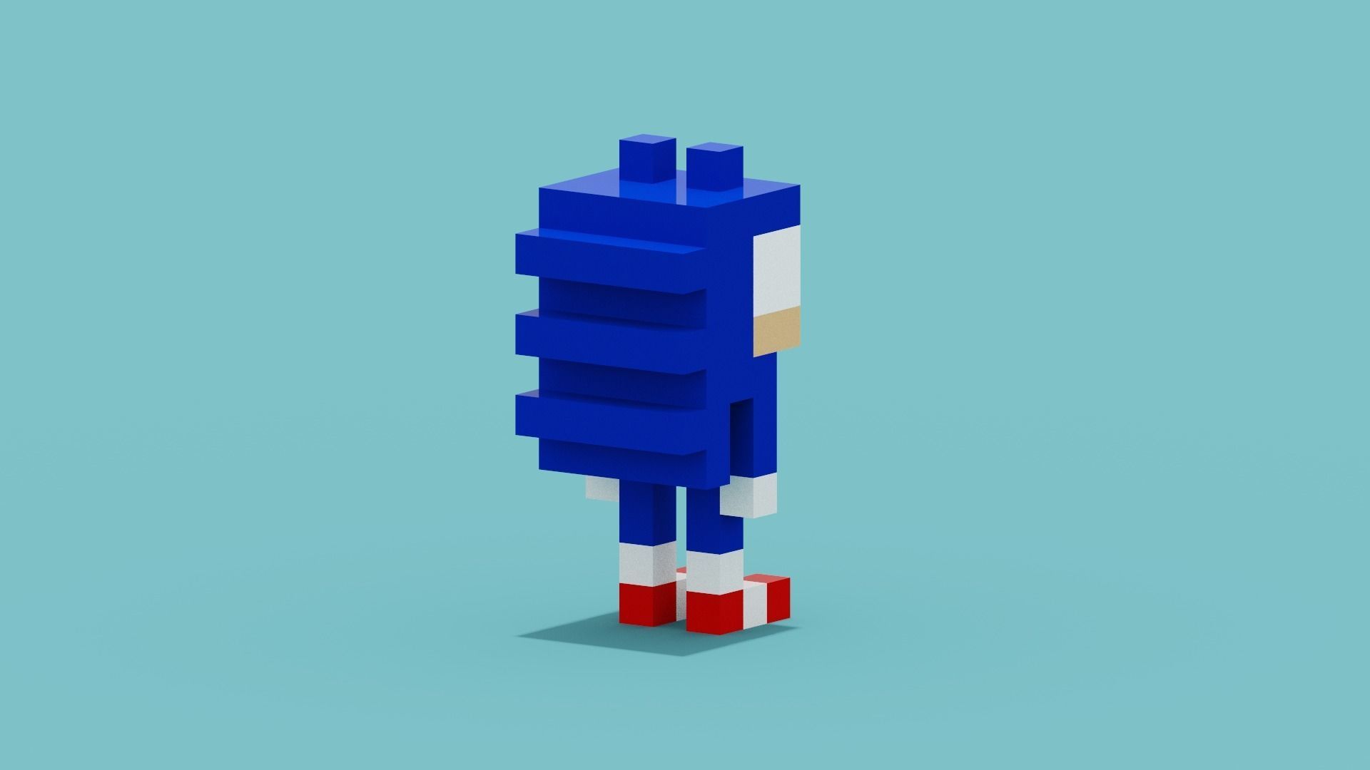 3D model Voxel Sonic The Hedgehog VR / AR / low-poly | CGTrader