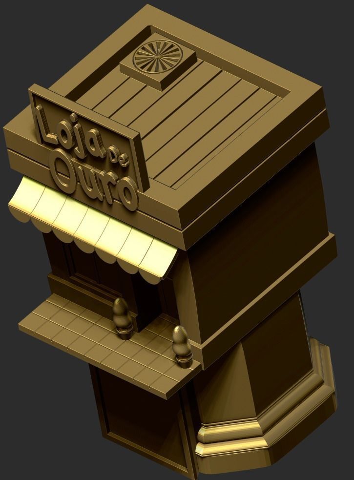 house gold shop 3D model 3D printable | CGTrader