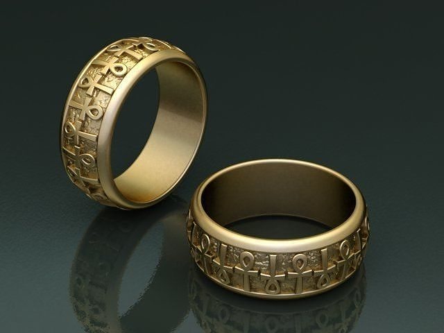 Key of life ring free 3D model 3D printable | CGTrader