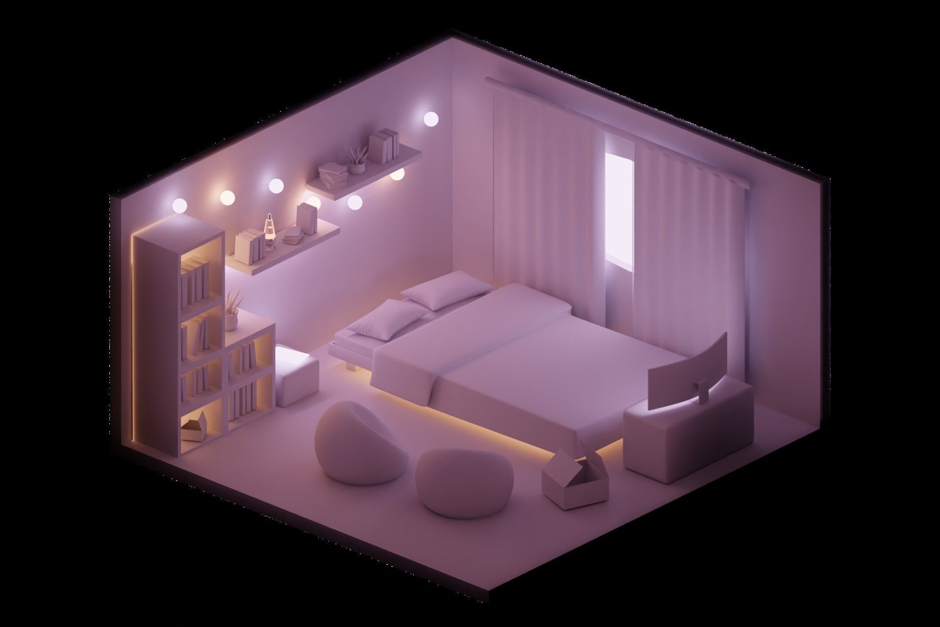 soft room 3D model | CGTrader