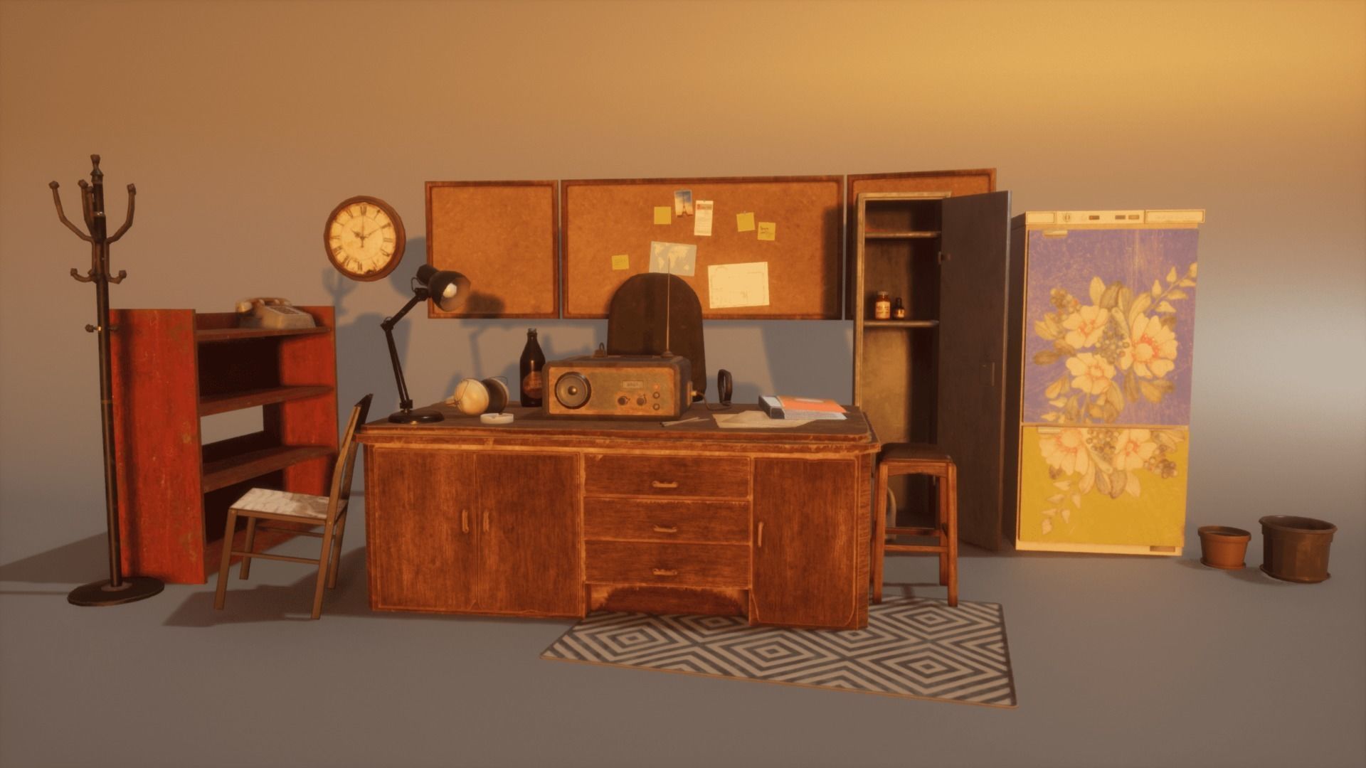 Office props 3D model | CGTrader