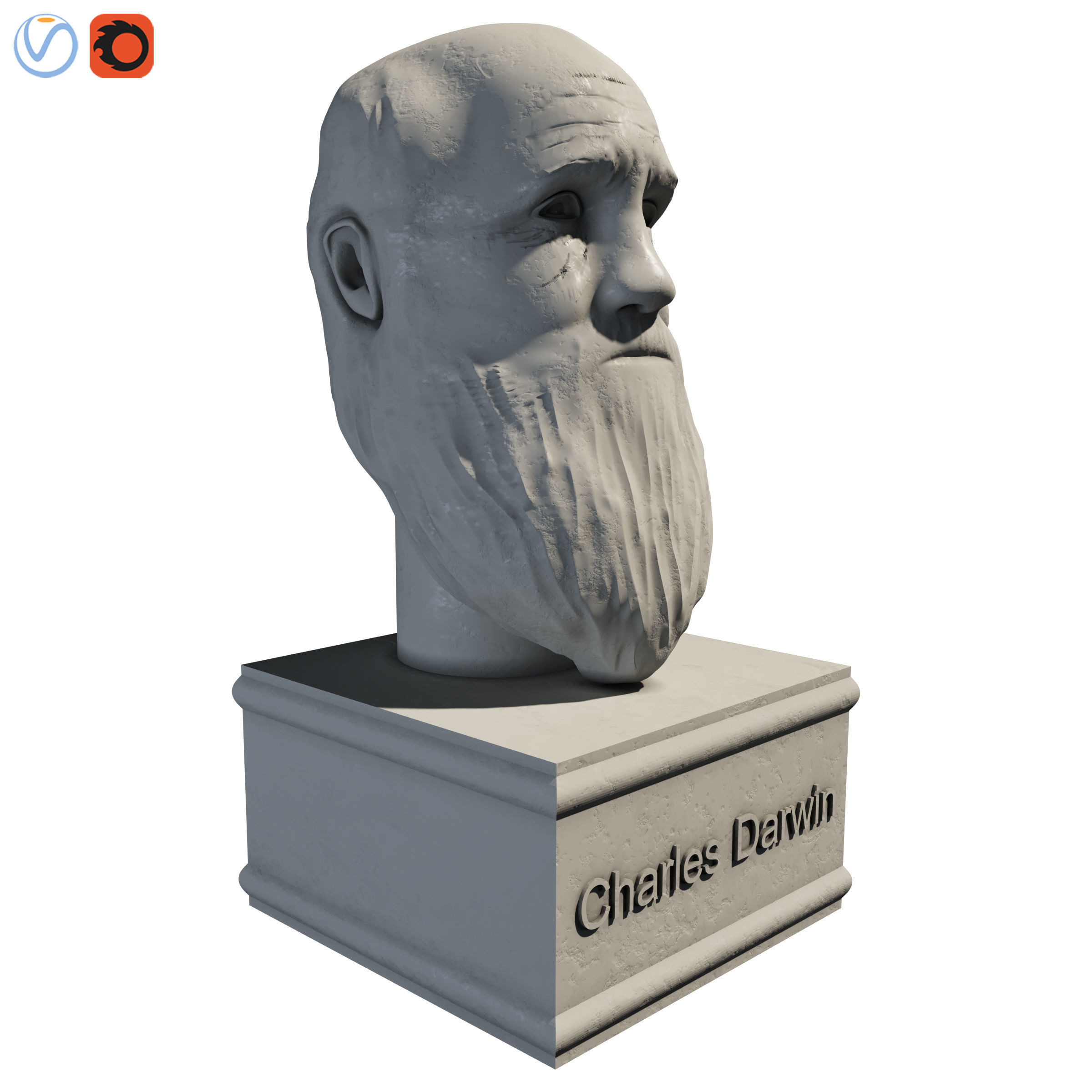 Charles Darwin bust 3D model | CGTrader