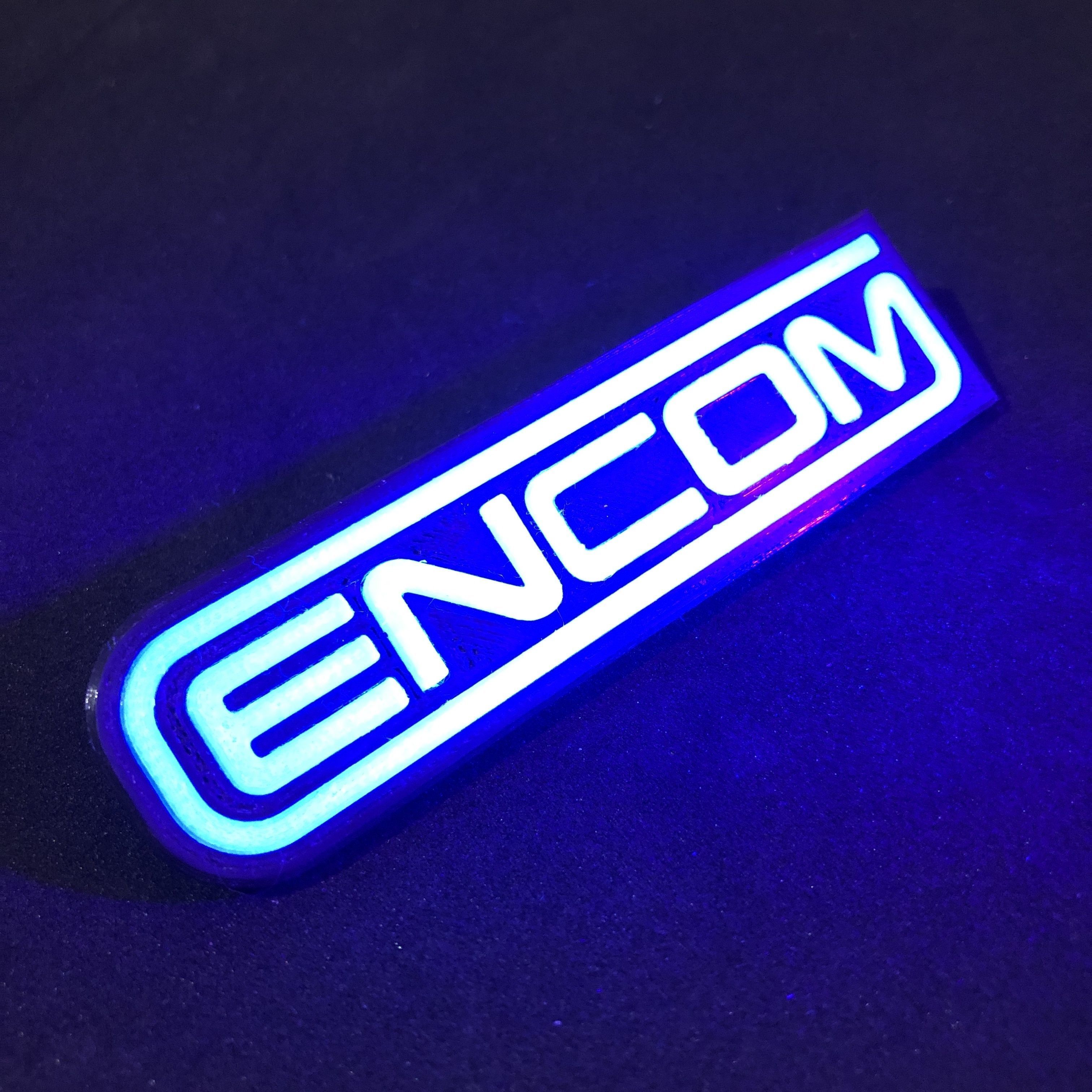 Tron ENCOM Logo Badge 3D model 3D printable | CGTrader