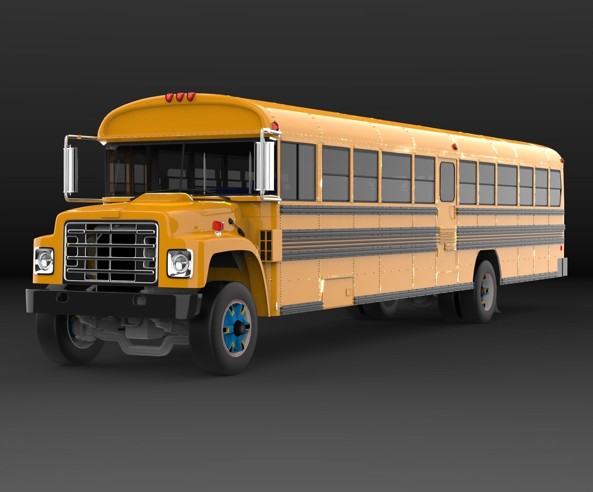 Blue Bird International S1800 School Bus 3D model | CGTrader